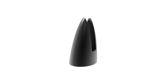V2A Edelstahl Glashalter für Bodenmontage verstellbar - Black Edition ...